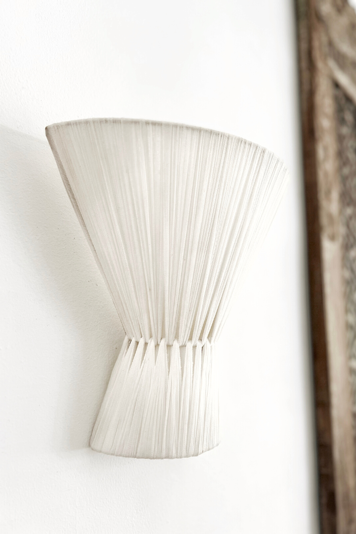 Flume Cloth Wall Sconces - Off White – Lumiere Shades